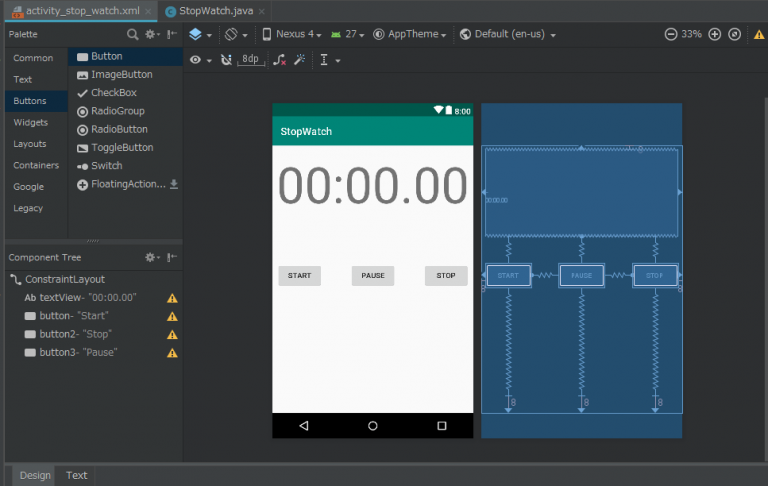 くやしいのでAndroidStudioでストップウォッチ作る | dalomo